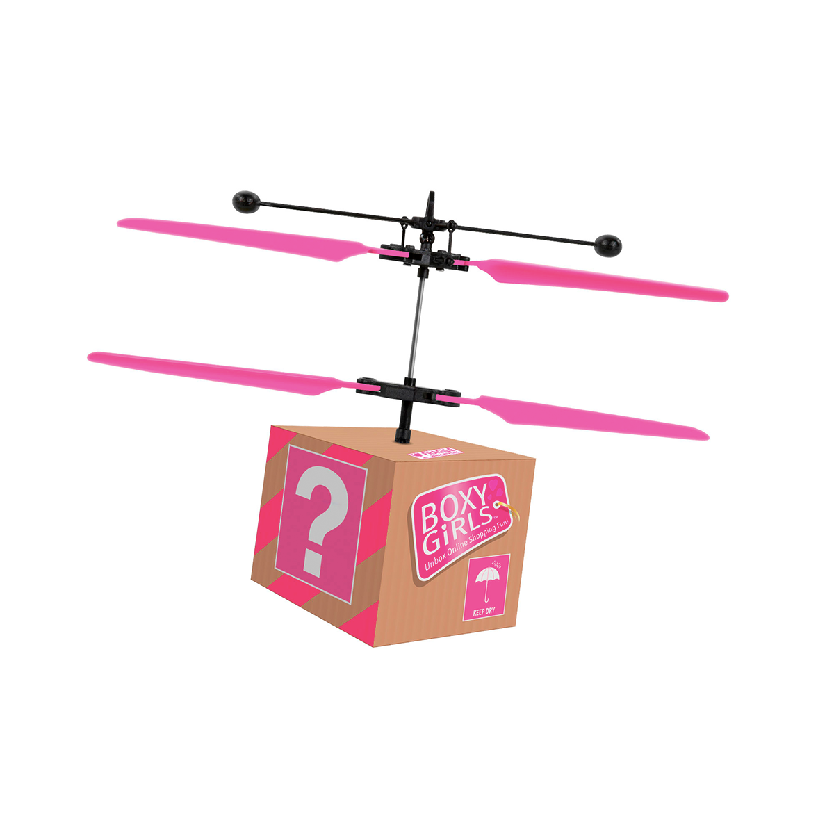 Boxy Girl Mystery Box Flying Figure IR UFO Ball Helicopter – Shop at Mars