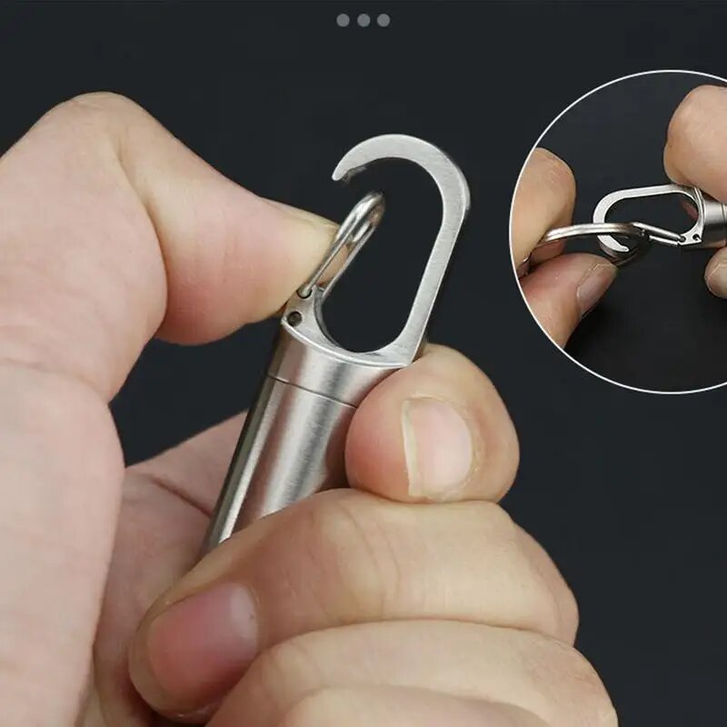 Portable Mini Stainless Steel Sealed Capsule Waterproof Pill Box ...