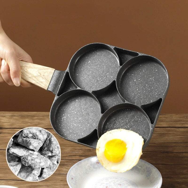 Egg Frying Pan Nonstick Pancake Pans 4-Cups Cookware Pancake Pan Egg ...