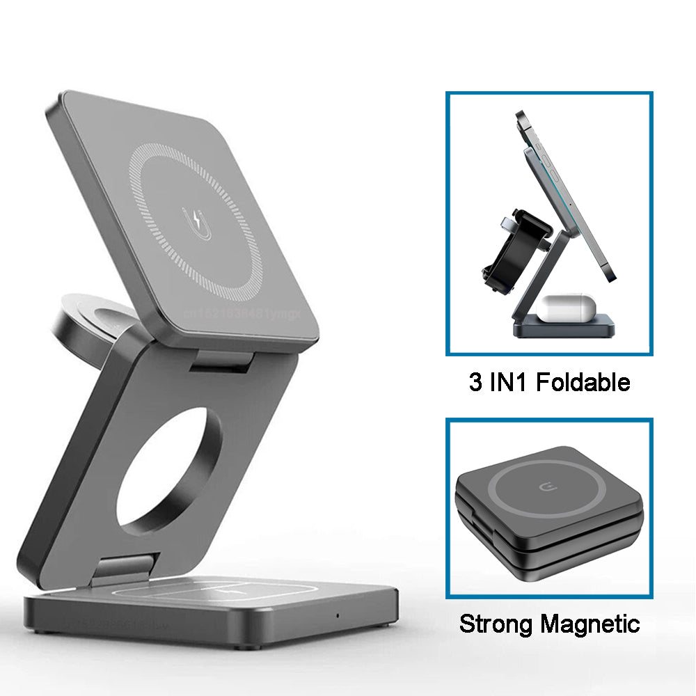 3-in-1 Foldable Magnetic Charging Station – Shop at Mars