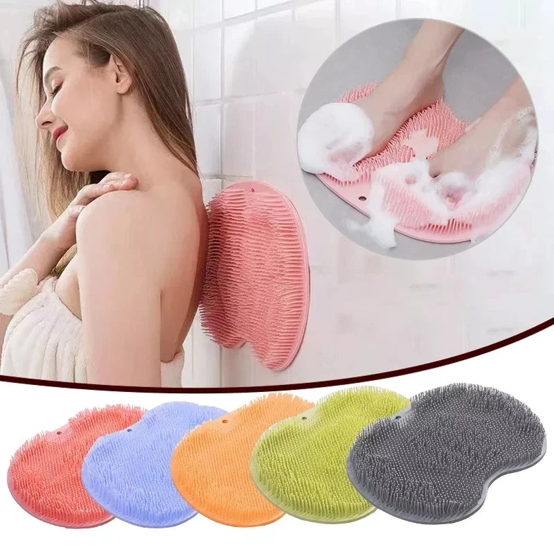 Foot Wash Brush Rub Back with Sucker Brush Bathroom Tool Foot Massage ...
