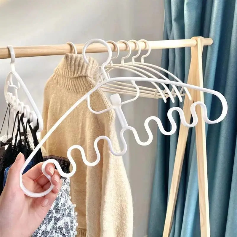 Wave Pattern Stackable Hangers for Clothes Multifunctional Magic ...