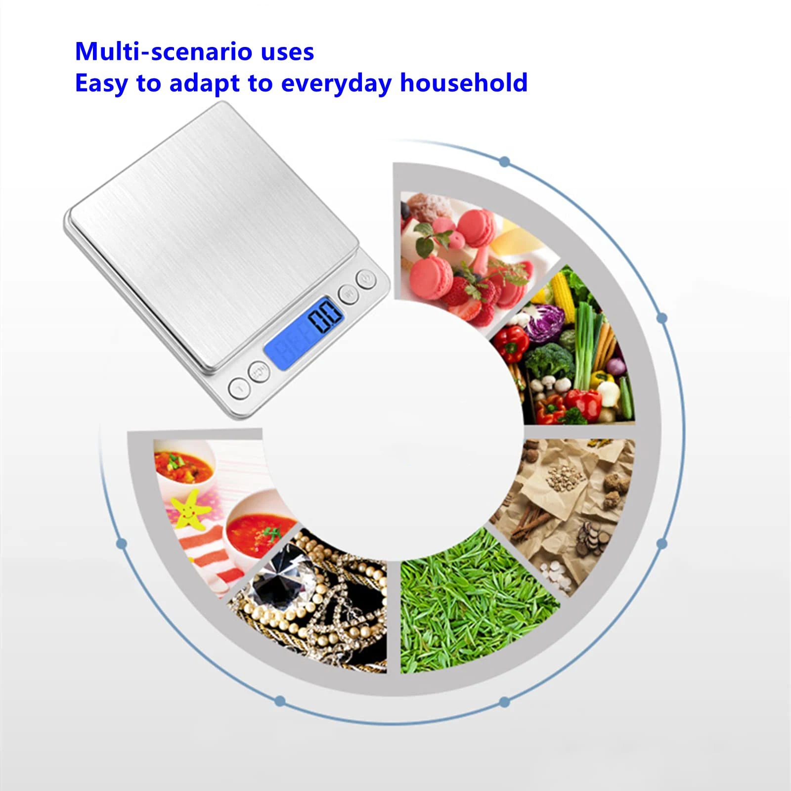 Digital Kitchen Scale 3000g/ 0.1g Small Jewelry Scale Food Scales ...