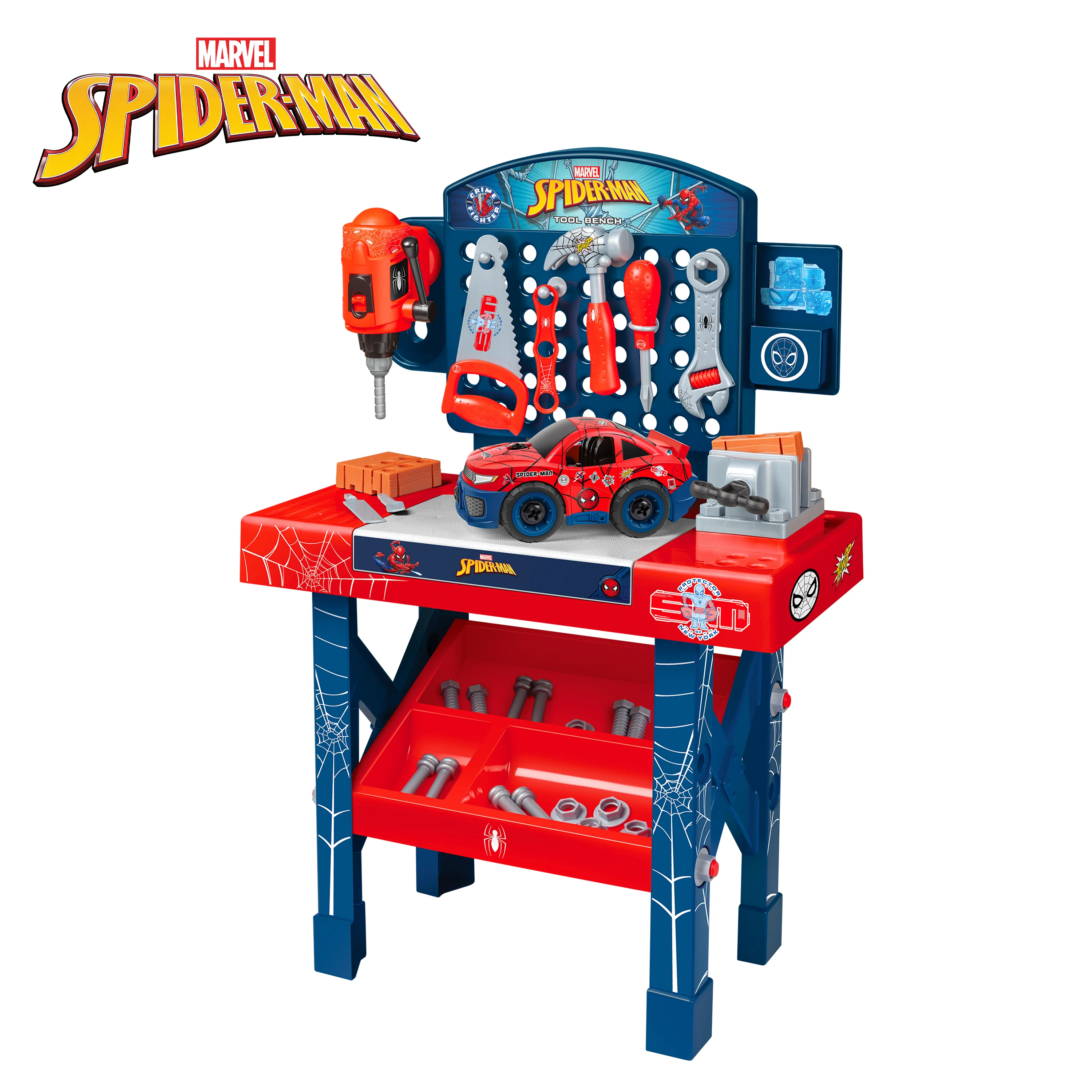 [Marvel] Spider-Man Tool Bench Playset with Take-Apart Car – Shop at Mars