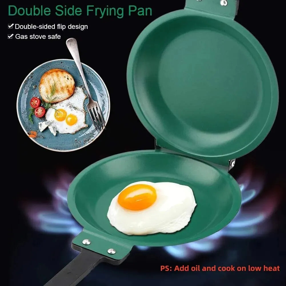 Double Sided Frying Pan Nonstick Toxin Free Stir Fry Pot Ceramic ...