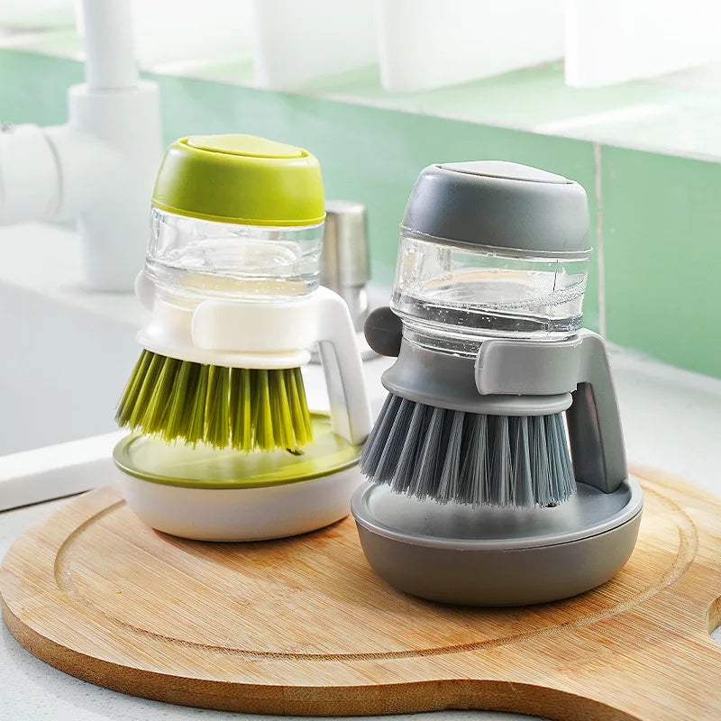 Dishwashing Brush with Soap Dispenser Household Soap Dispenser ...